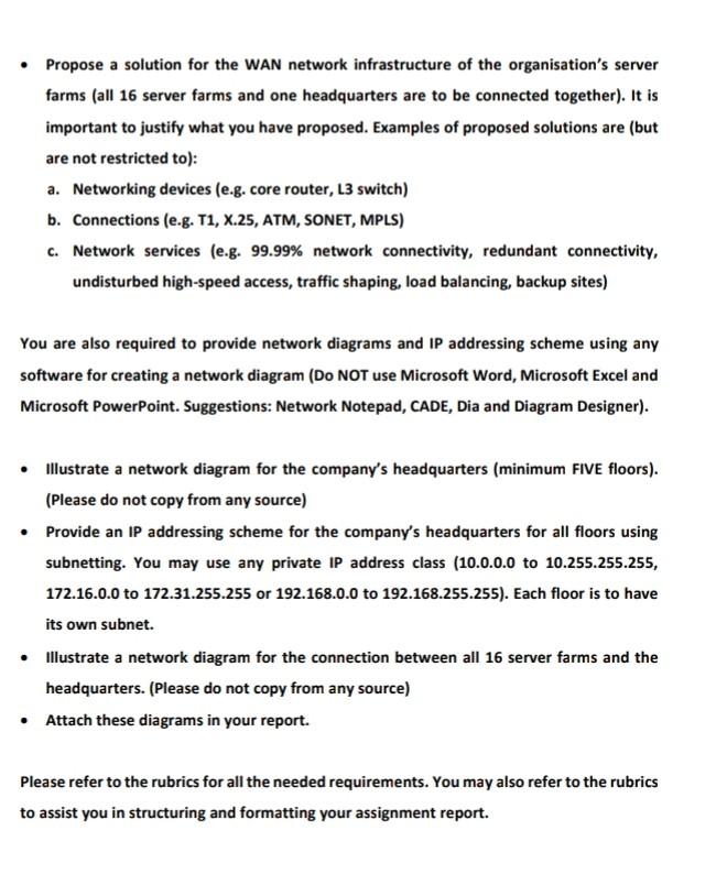 Solved PURPOSE Identify the appropriate technologies, | Chegg.com