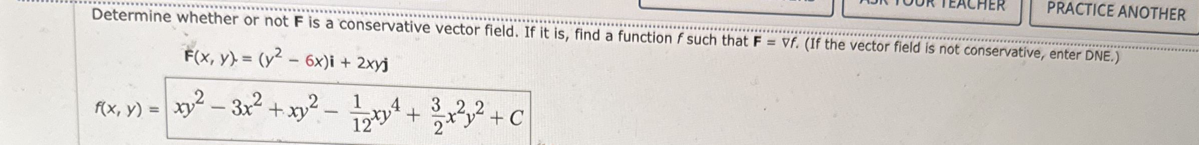 Solved Determine whether or not F ﻿is a conservative vector | Chegg.com