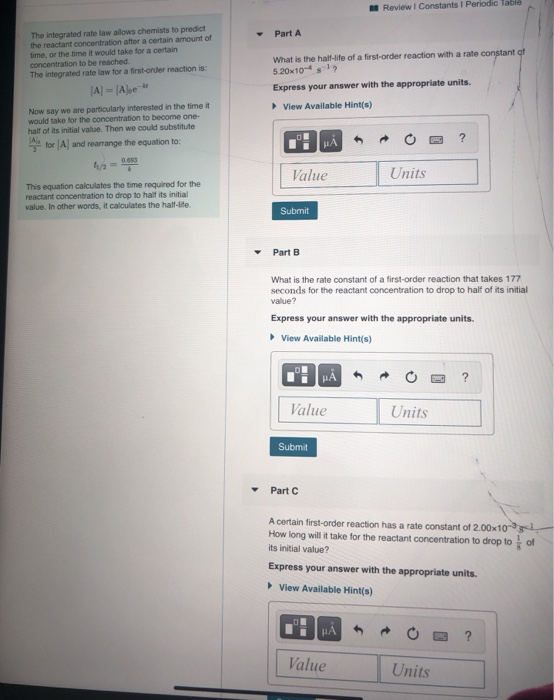 Solved Review Constants 1 Periodic Table Part A The | Chegg.com