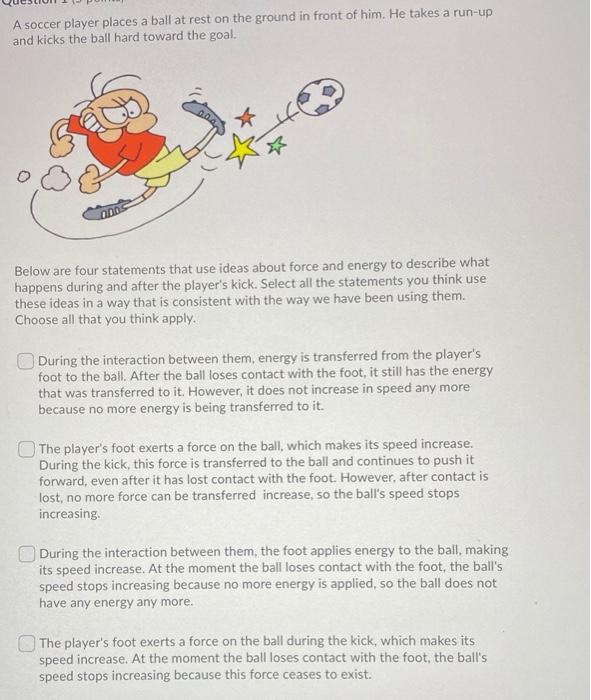 Solved A soccer player places a ball at rest on the ground | Chegg.com