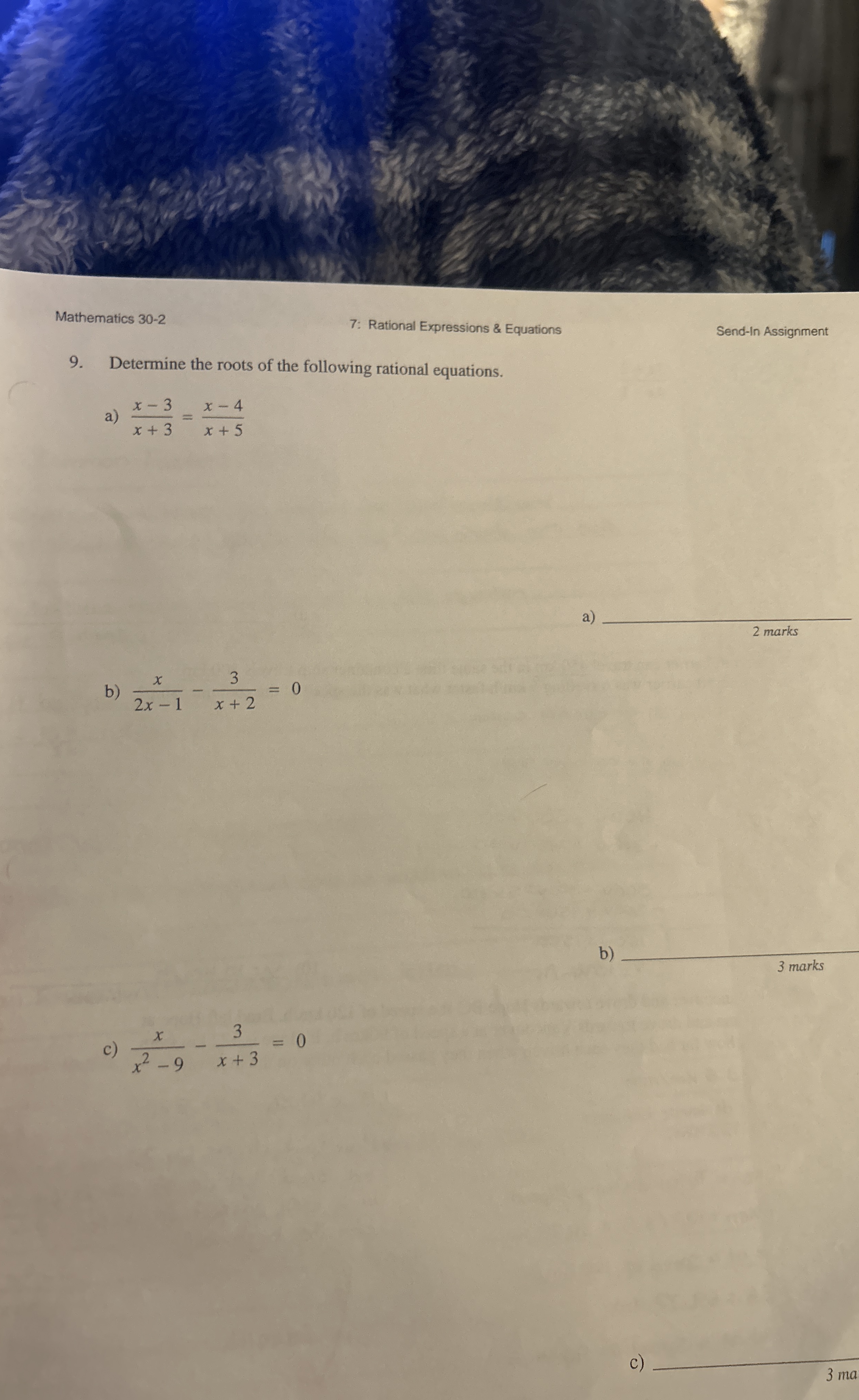 Solved Mathematics 30-27: Rational Expressions & | Chegg.com