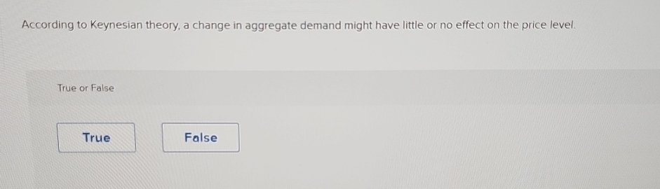 Solved According to Keynesian theory, a change in aggregate | Chegg.com