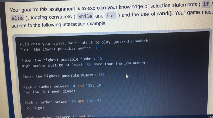 Solved Your goal for this assignment is to exercise your | Chegg.com