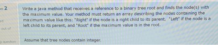 Solved on 2 2 . Write a java method that receives a | Chegg.com