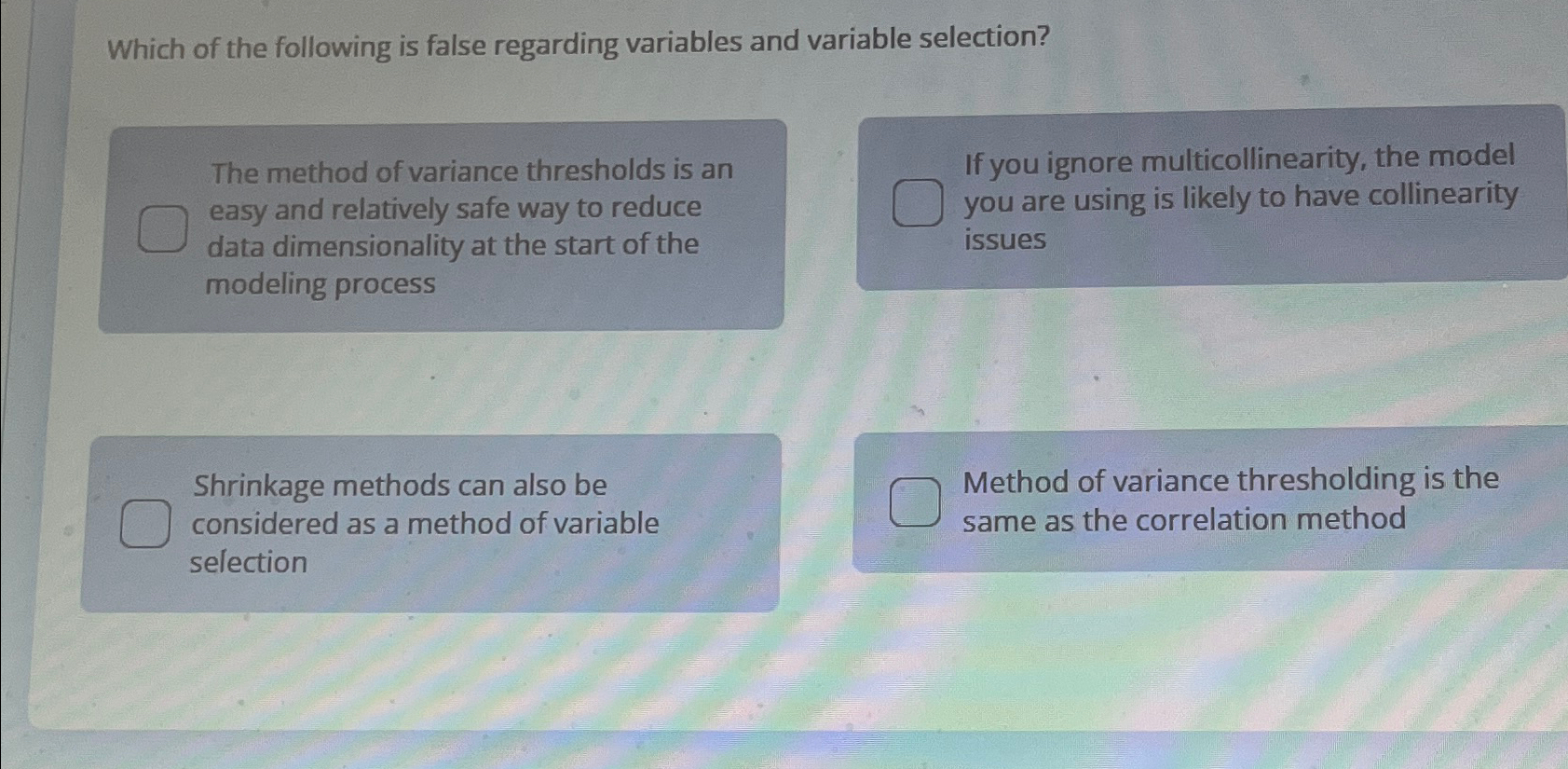 Solved Which of the following is false regarding variables | Chegg.com