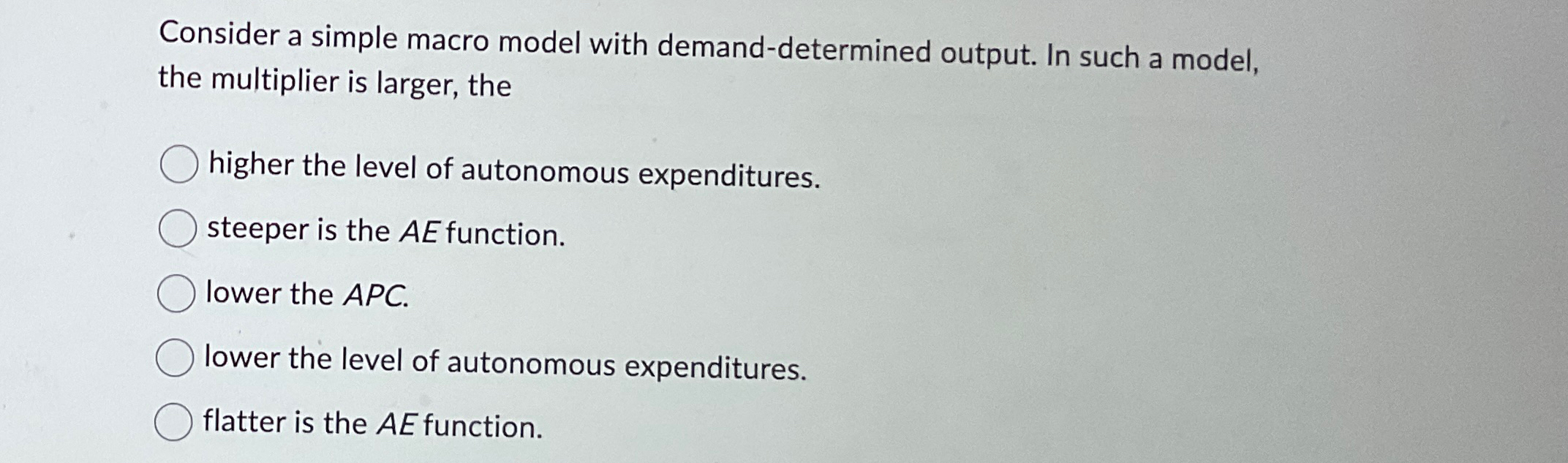 Solved Consider a simple macro model with demand-determined | Chegg.com