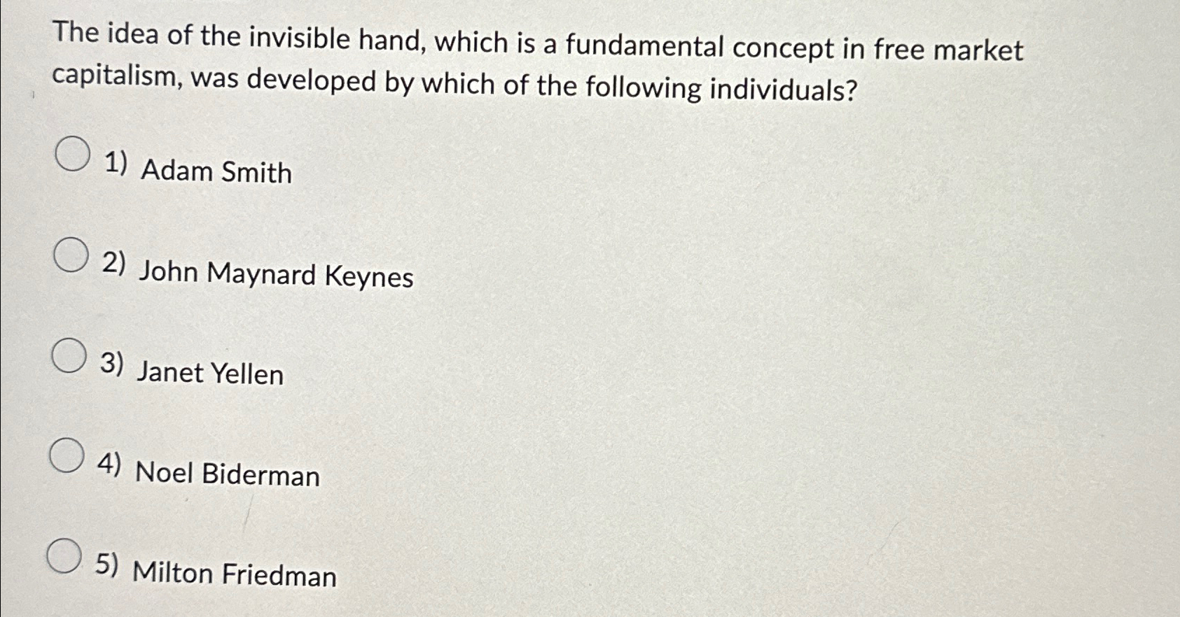 Solved The idea of the invisible hand, which is a | Chegg.com