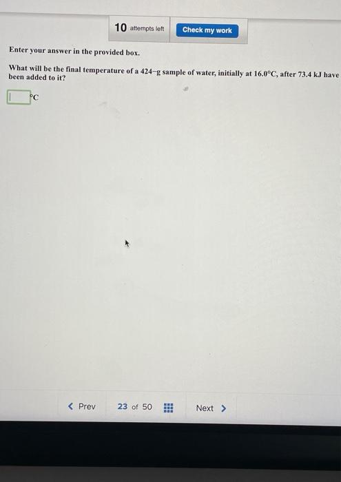 Solved 10 attempts left Check my work Enter your answer in | Chegg.com
