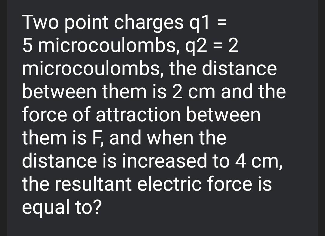 Solved Two point charges q1 5 microcoulombs, q2 = 2 | Chegg.com