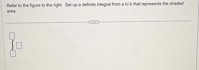 Solved Refer to the figure to the right. Set up a definite | Chegg.com