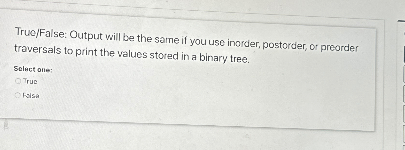 Solved True/False: Output will be the same if you use | Chegg.com