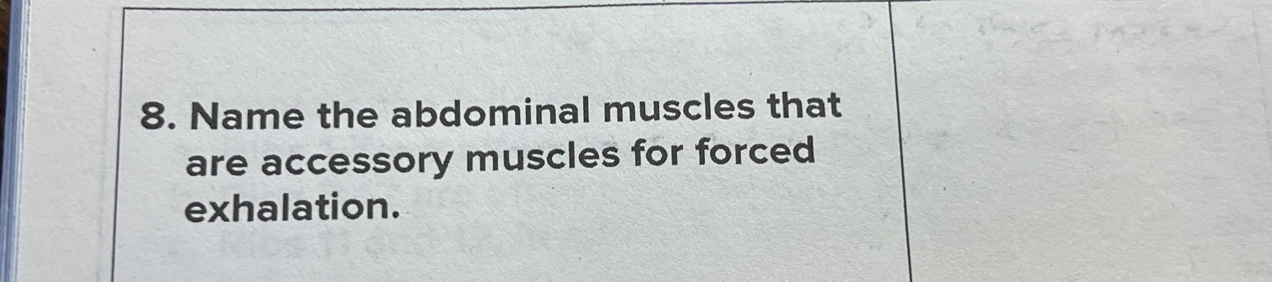 Solved Name the abdominal muscles that are accessory muscles | Chegg.com