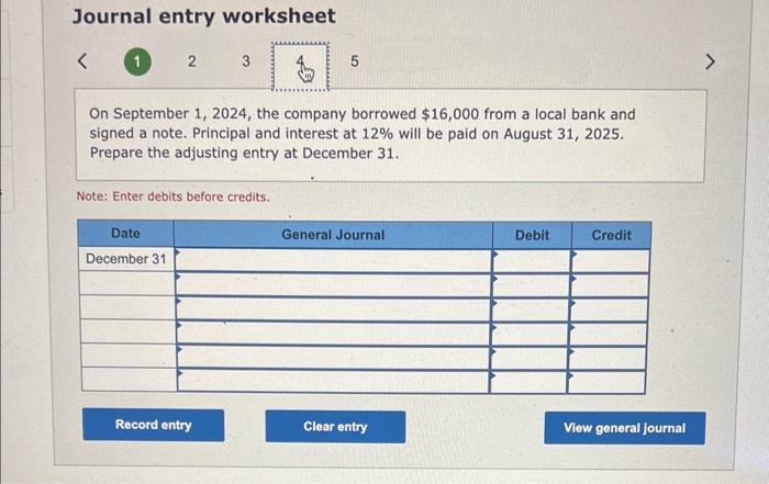 Solved Journal entry worksheet 5 On July I, 2024, Aboud | Chegg.com