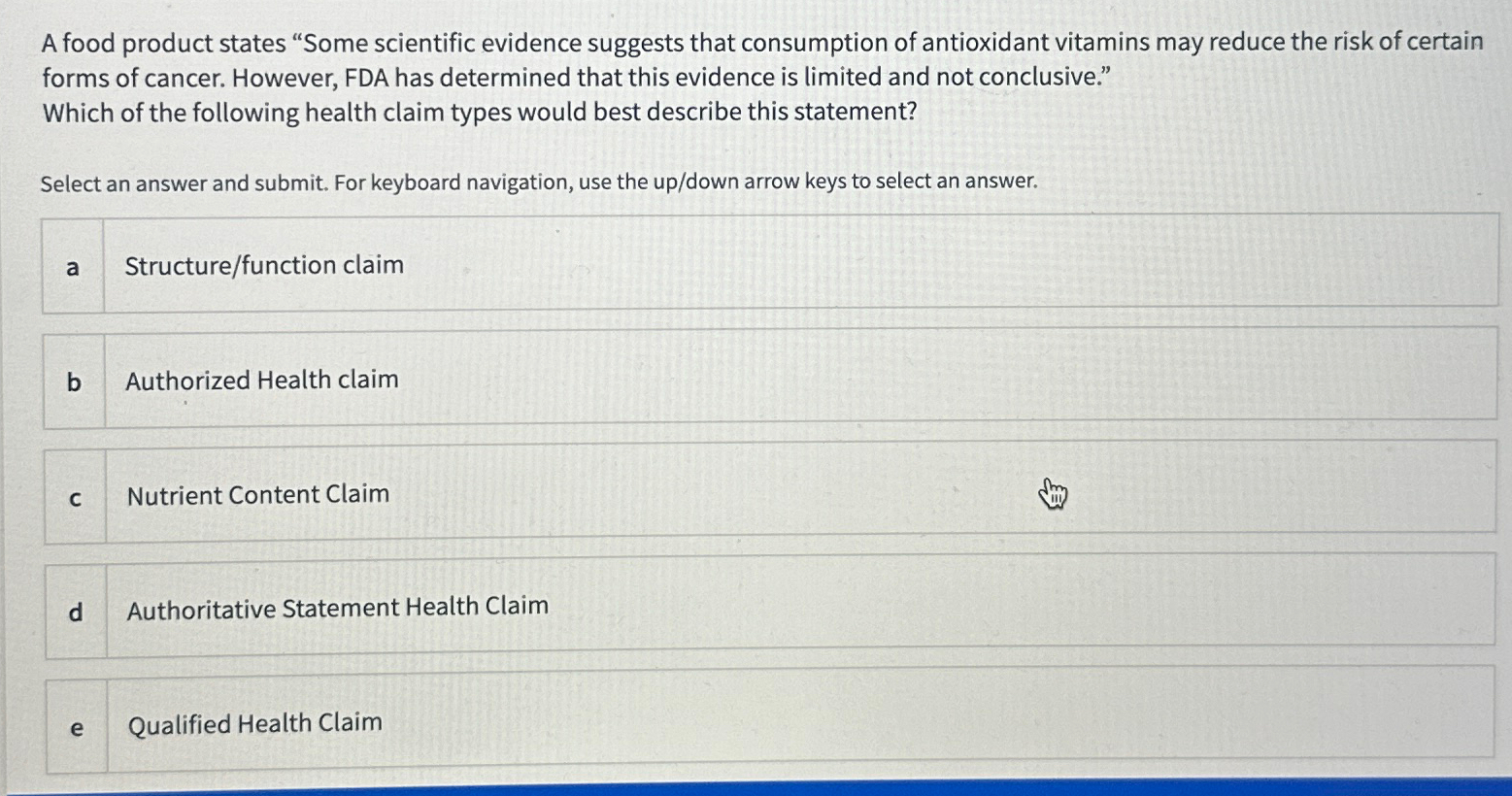 Solved A food product states "Some scientific evidence | Chegg.com