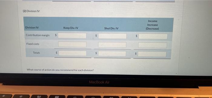 Solved Sheridan Manufacturing Company has four operating | Chegg.com
