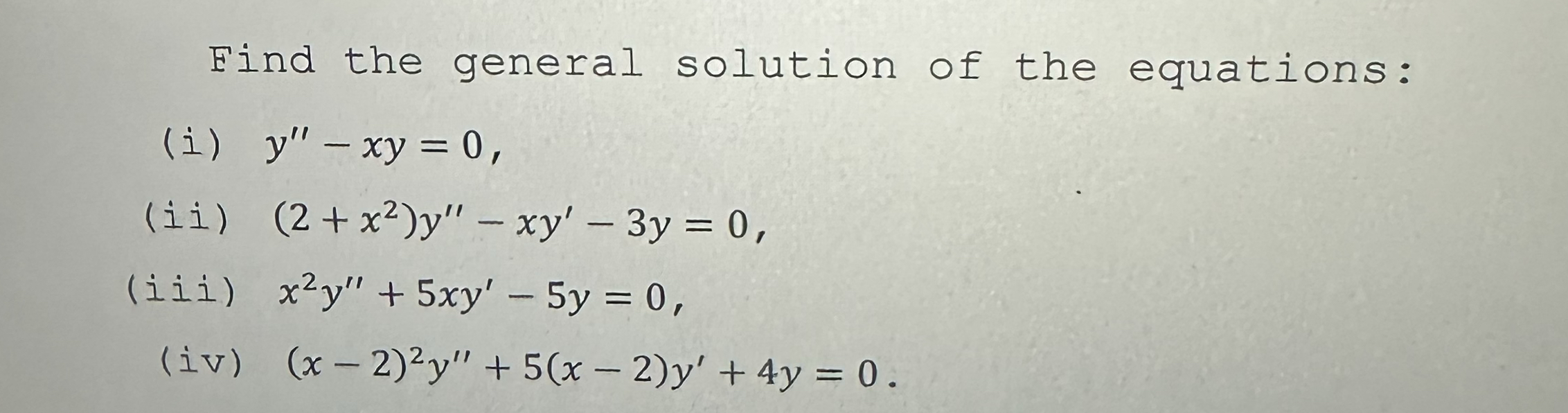 Solved Find the general solution of the | Chegg.com