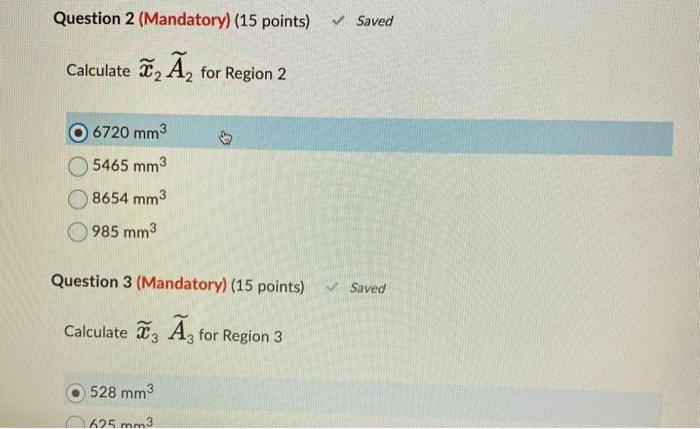 Calculate x1A1 for Region 1. 1800 mm31200 mm31450 | Chegg.com
