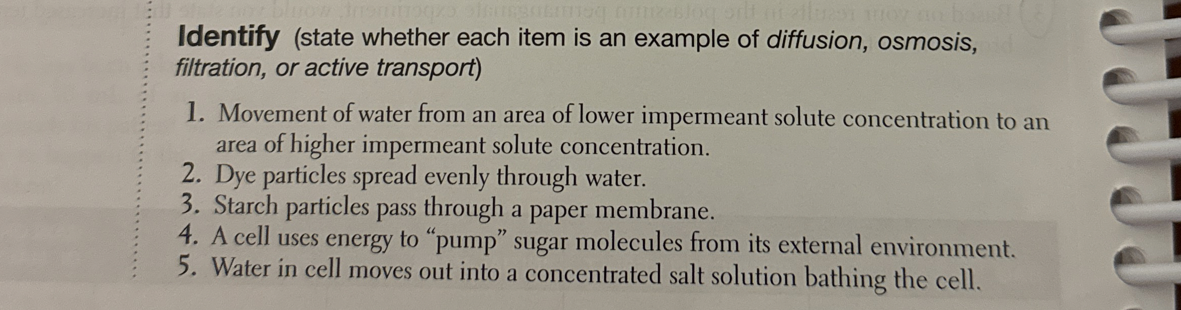Solved Identify (state whether each item is an example of | Chegg.com