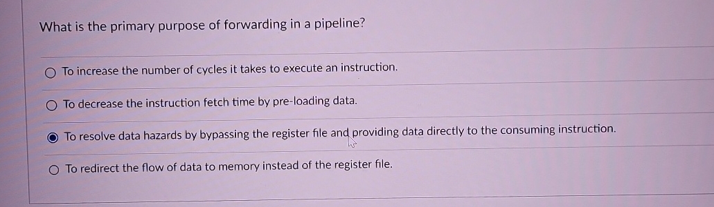 Solved What is the primary purpose of forwarding in a | Chegg.com