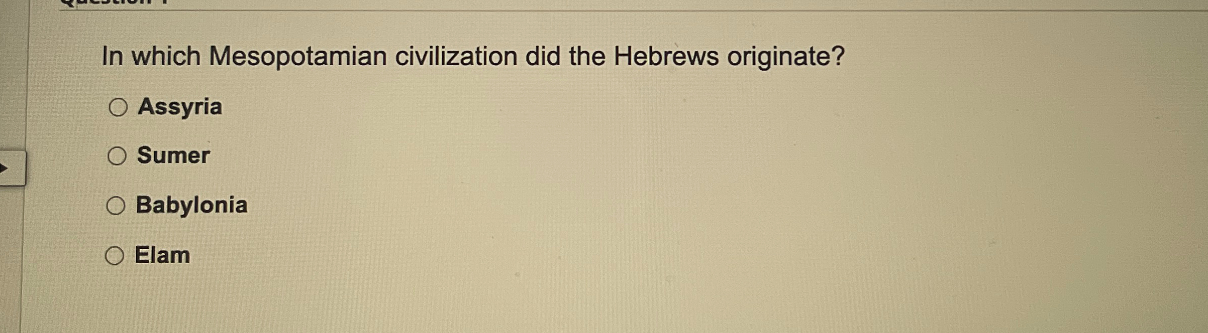 Solved In which Mesopotamian civilization did the Hebrews | Chegg.com