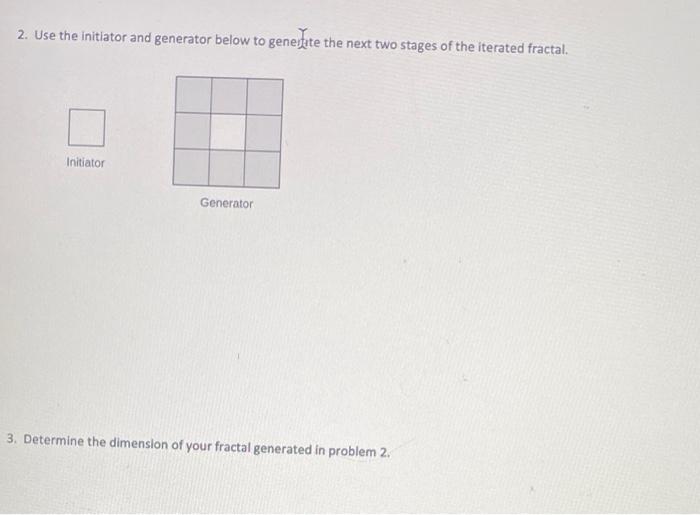 Solved 2. Use the initiator and generator below to genesfate | Chegg.com