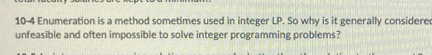 Solved 10-4 ﻿Enumeration is a method sometimes used in | Chegg.com