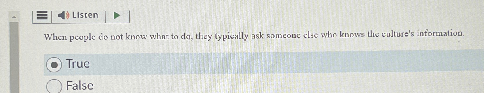 Solved ListenWhen people do not know what to do, ﻿they | Chegg.com