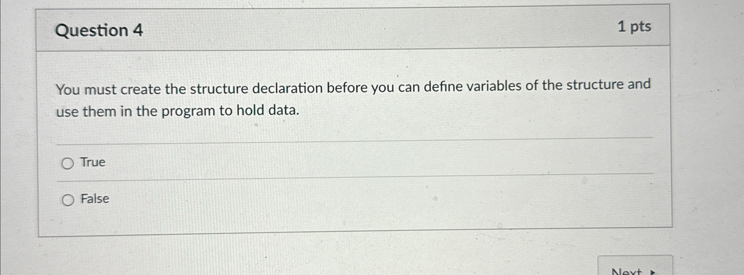 Solved Question 41 ﻿ptsYou must create the structure | Chegg.com
