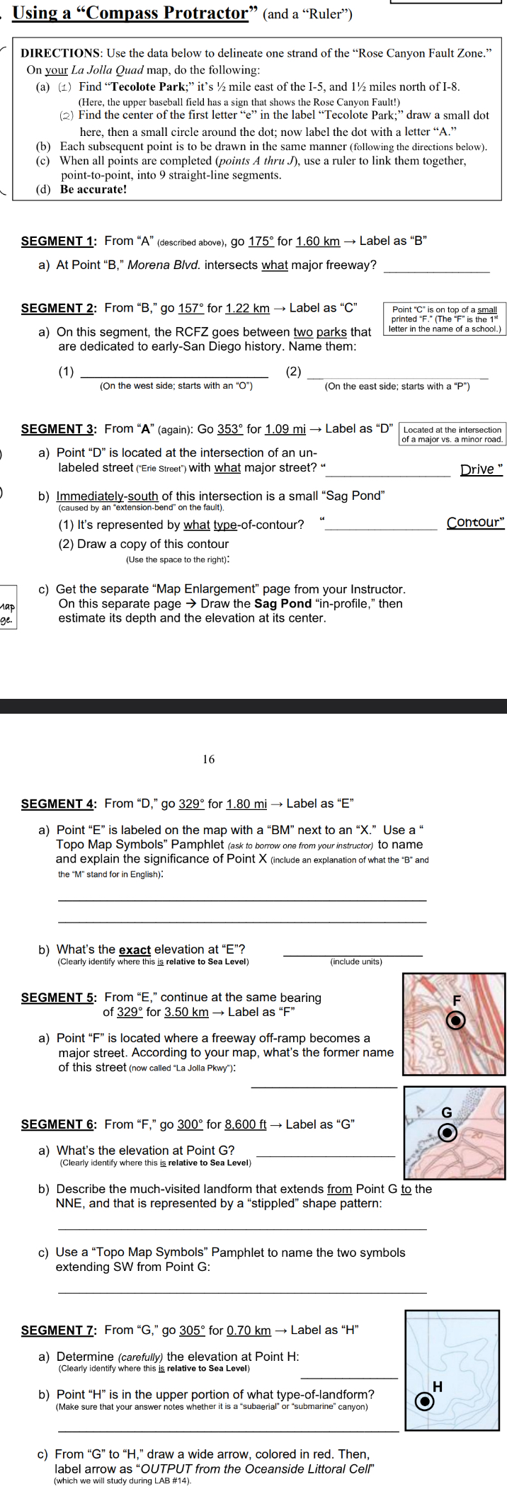 Solved Using a "Compass Protractor" (and a | Chegg.com