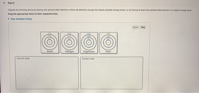 Solved Part 6 Classily the following atoms as having only | Chegg.com