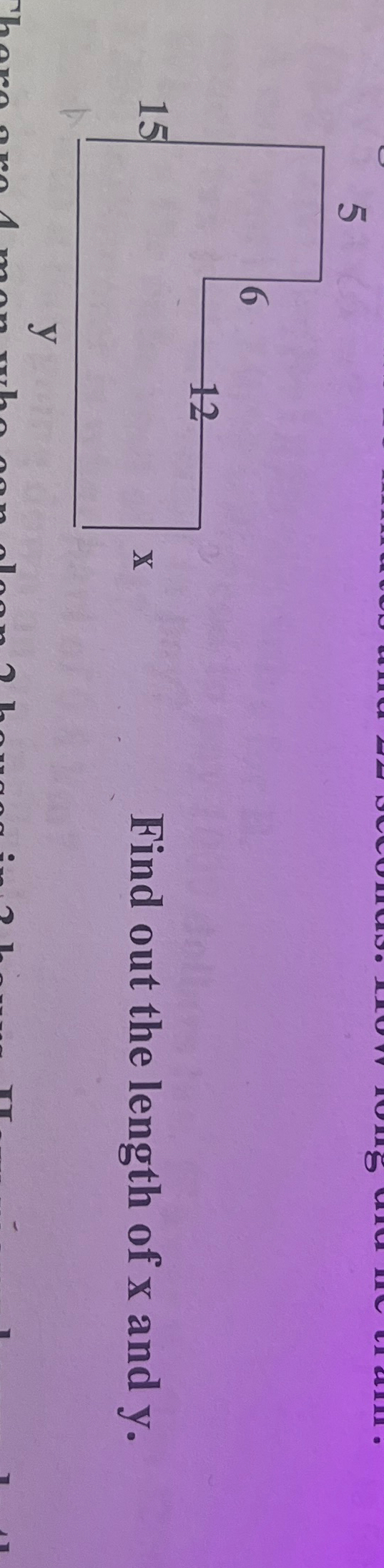 Solved Find out the length of x ﻿and y. | Chegg.com