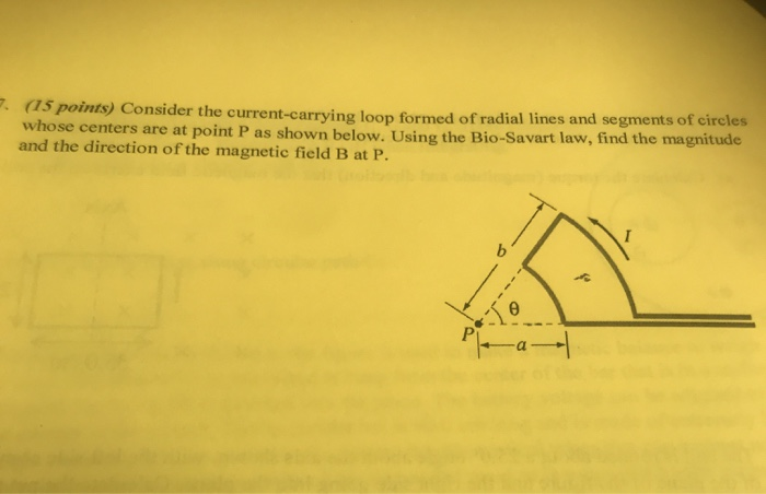 Solved (15 points) Consider the current-carrying loop formed | Chegg.com