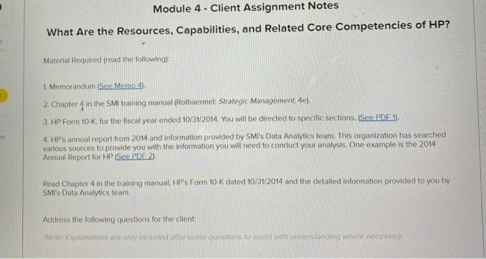 Solved Module 4 - Client Assignment Notes What Are the | Chegg.com