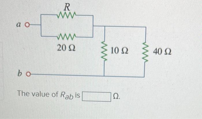 Solved The value of Rab is Ω. | Chegg.com