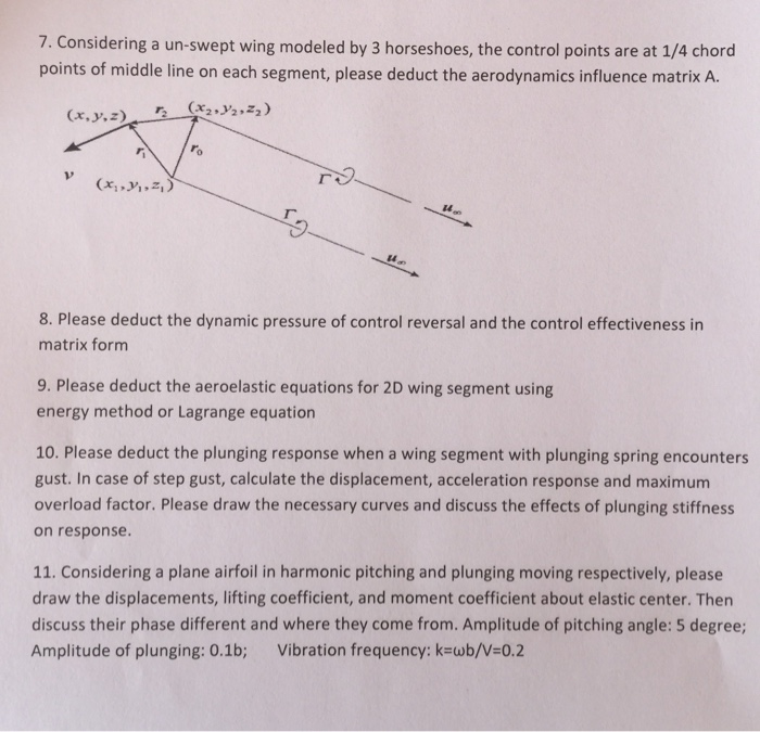 2nd STATIC AEROELASTICITY OF 2D WING SEGMENT Home | Chegg.com
