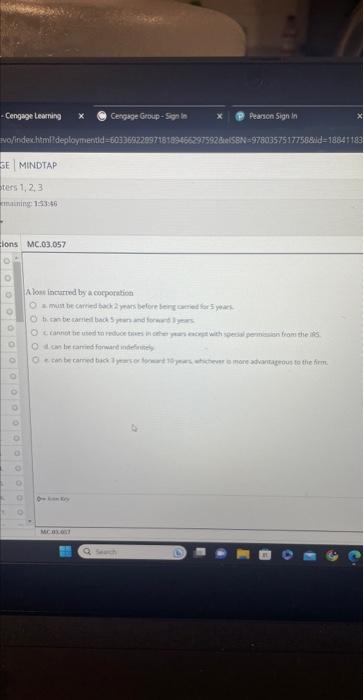 Solved Alous incurted by a cocporation | Chegg.com