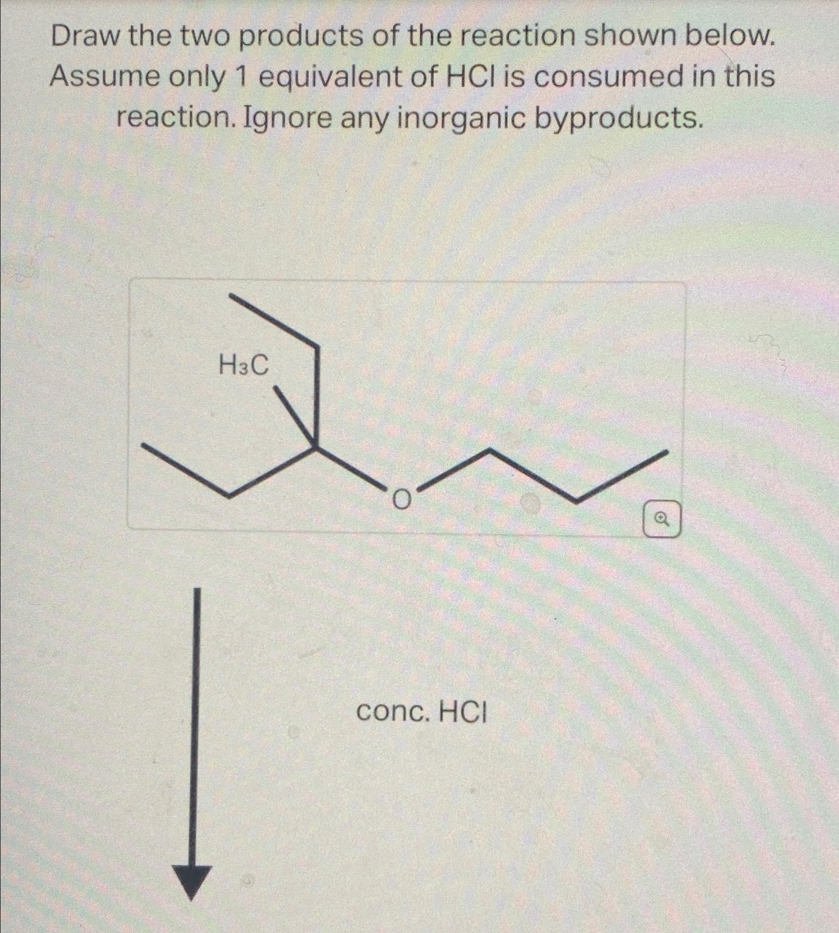 Solved Draw The Two Products Of The Reaction Shown Below