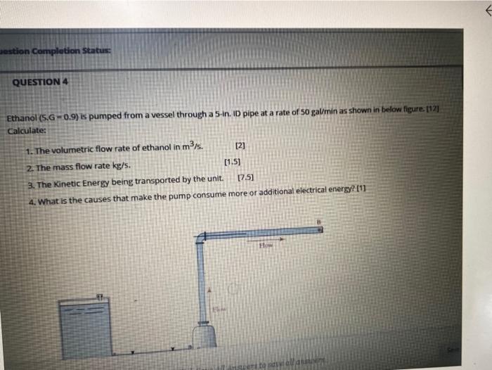 Solved gestion Completion Status: QUESTION 4 Ethanol | Chegg.com