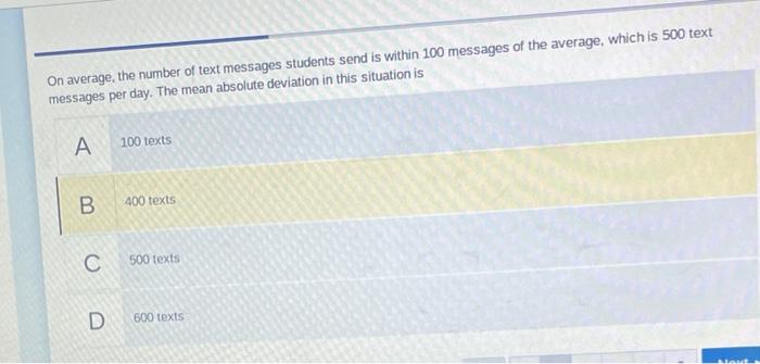 Solved On average, the number of text messages students send | Chegg.com