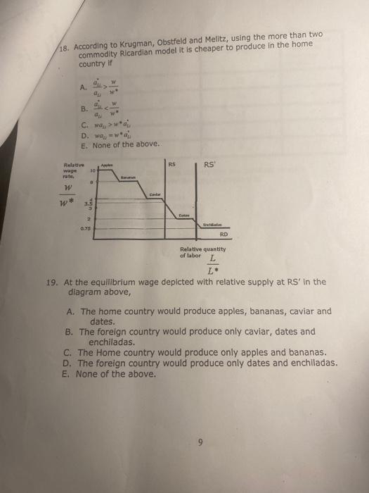 Solved 18. According to Krugman, Obstfeld and Melitz, using | Chegg.com
