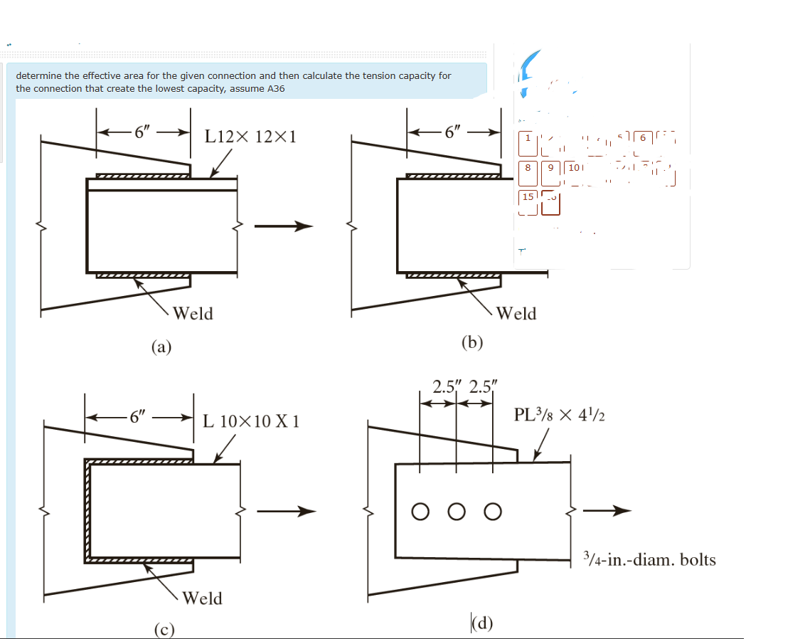 Solved use the AISC determine the effective area for the | Chegg.com