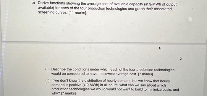 Solved Question 1: Optimal production mix using a cost-based | Chegg.com