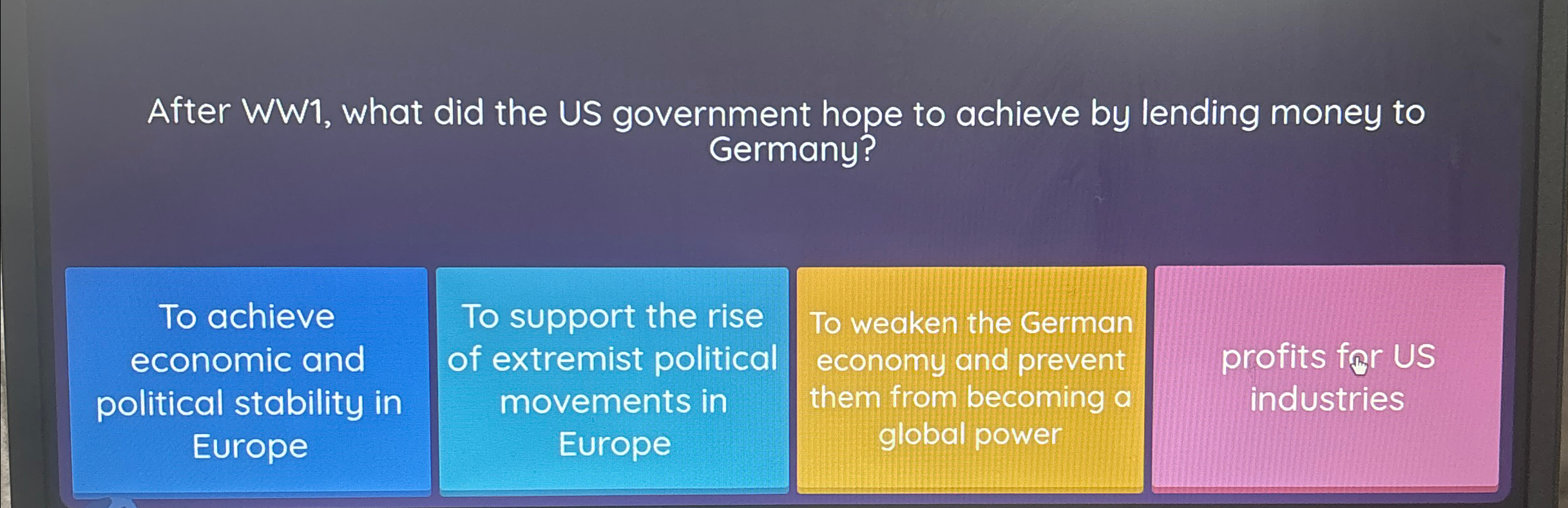 Solved After WW1, ﻿what did the US government hope to | Chegg.com