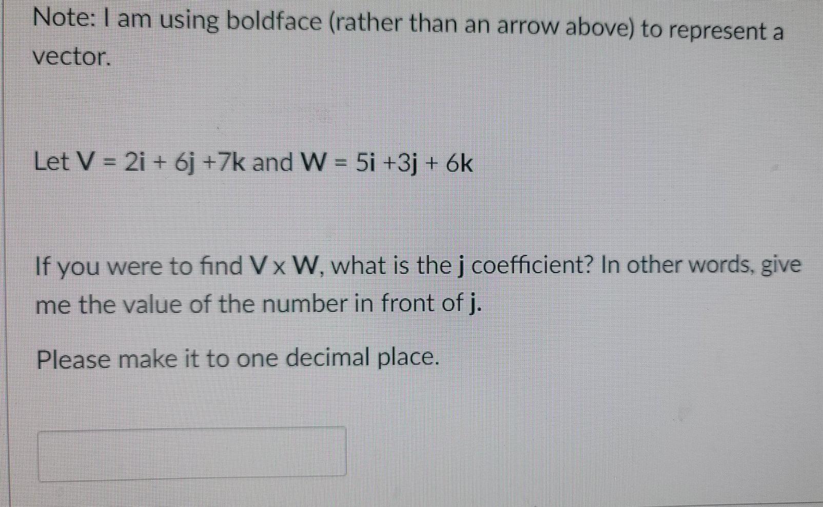 Solved Note: I am using boldface (rather than an arrow | Chegg.com Solved Note: I am using boldface (rather than an arrow | Chegg.com