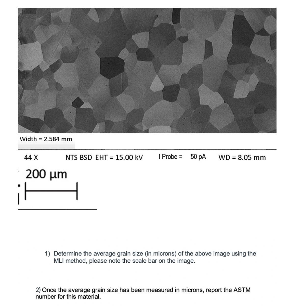 Solved Width =2.584mm44xNTS BSD EHT =15.00kVI Probe | Chegg.com