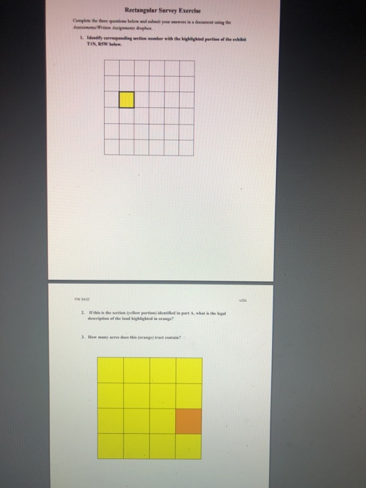 Solved Rectangular Survey Exercise Identify corresponding | Chegg.com