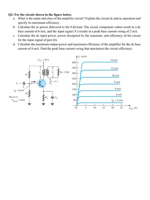 Solved Q2: For the circuit shown in the figure below, a. | Chegg.com