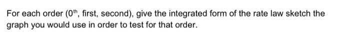 Solved For each order (0th , first, second), give the | Chegg.com