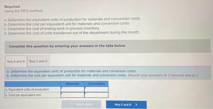 Solved Easy incorporated uses the FIFO method in its process | Chegg.com