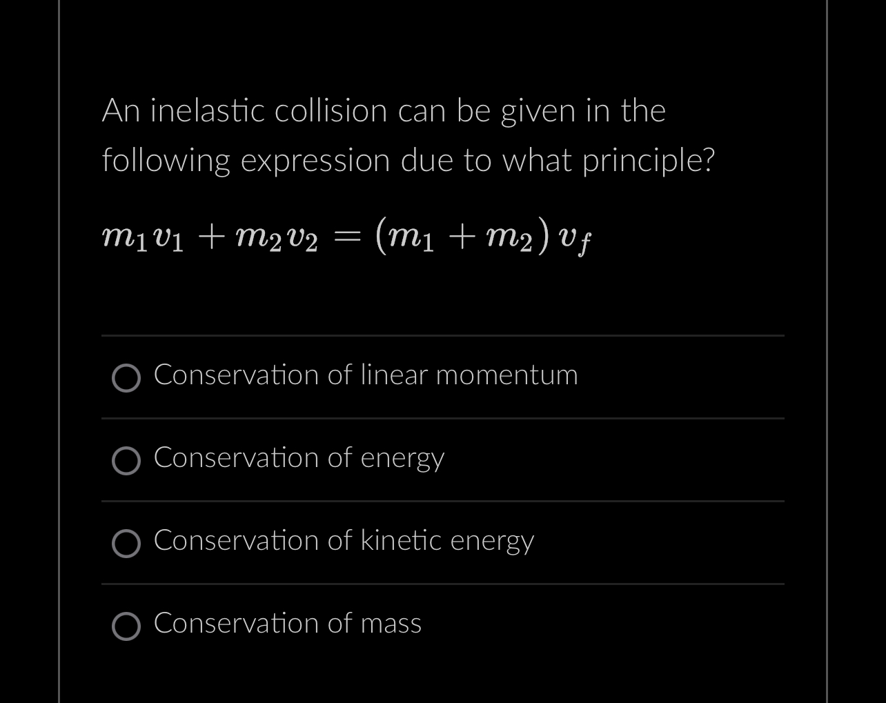 Solved An inelastic collision can be given in the following | Chegg.com
